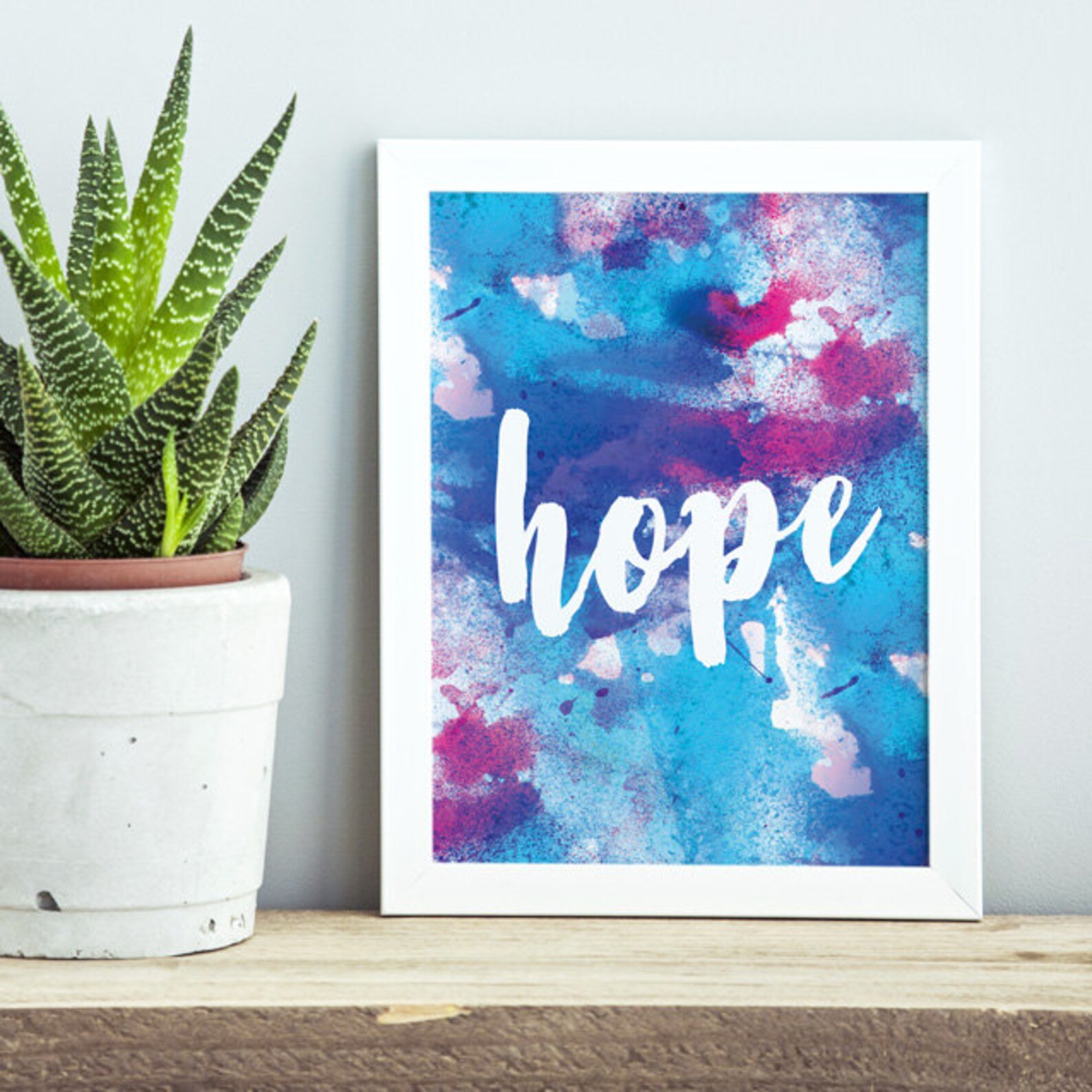 HOPE Spray Paint Art, Paint Splatter Art, Inspirational Art, Script ...