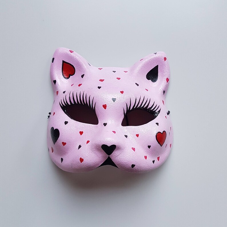 Pink Panther Mask / Catwoman / Pink Cat Mask / Cat Mask With - Etsy