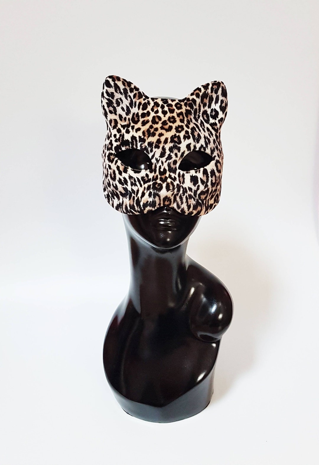 Leopard Print Cat Ears Mask - Handmade Item - Masquerade Festival ...