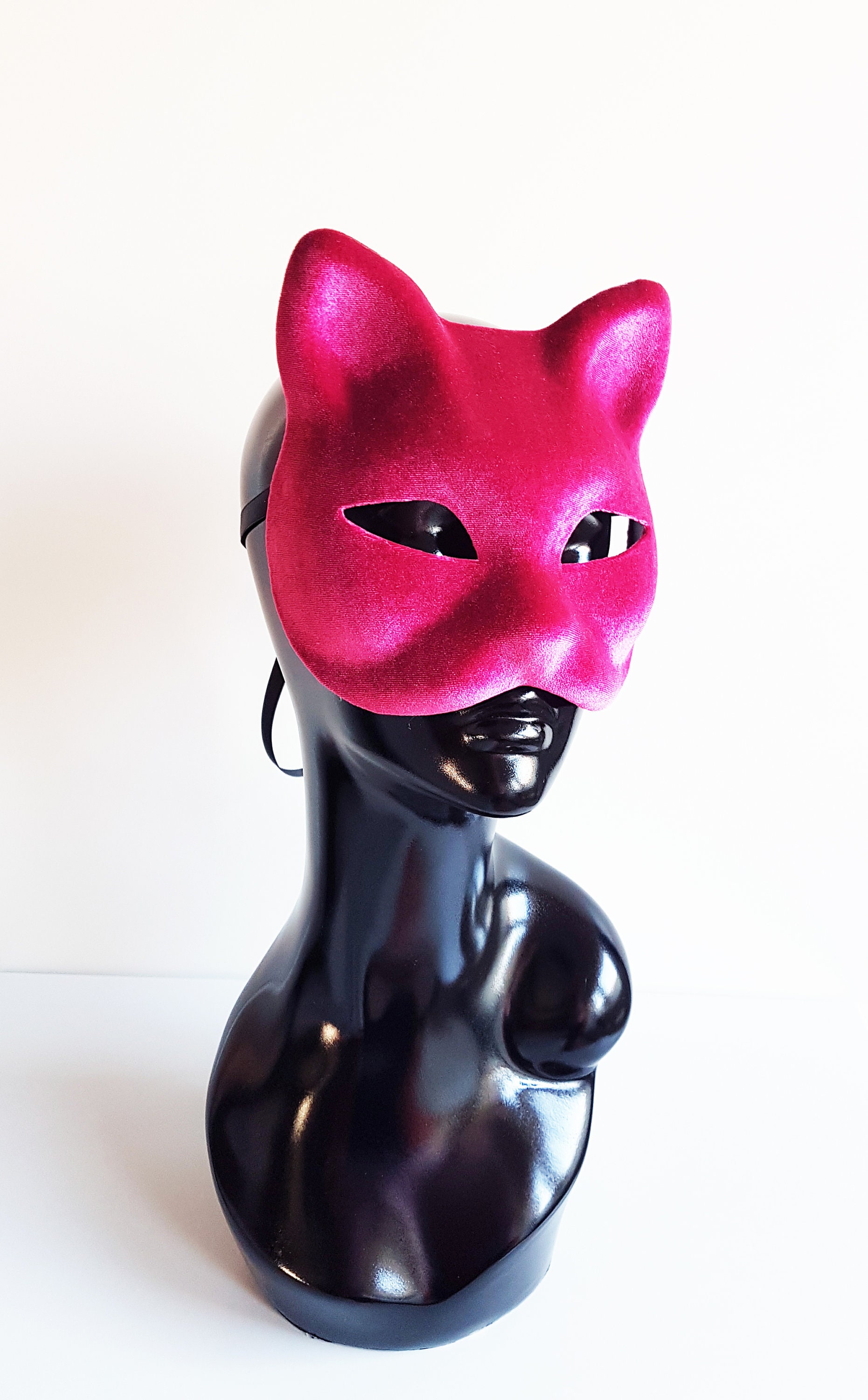Fuchsia Panther Mask / Pink Cat Mask / Cat Mask / Sexy - Etsy