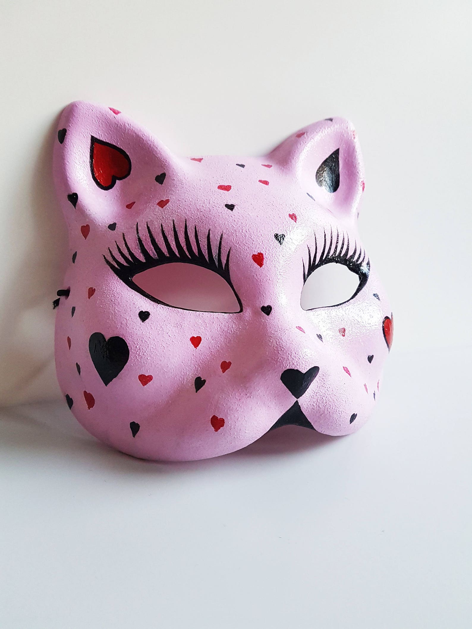 Pink Panther Mask / Catwoman / Pink Cat Mask / Cat Mask With - Etsy