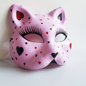Pink Panther Mask / Catwoman / Pink Cat Mask / Cat Mask With - Etsy