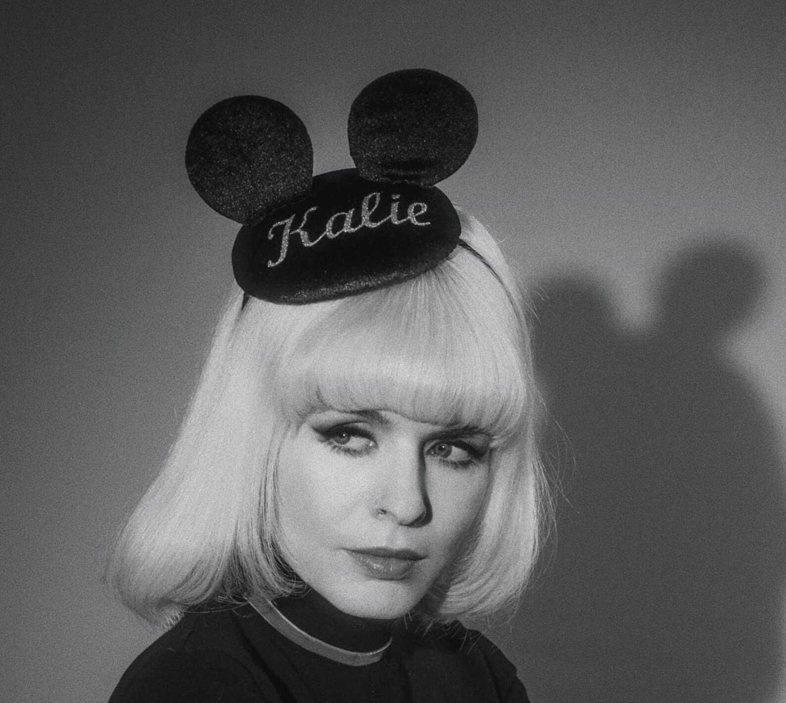 Black Mouse Mini Hat With Your Name - Handmade Item - Fascinator Hats ...