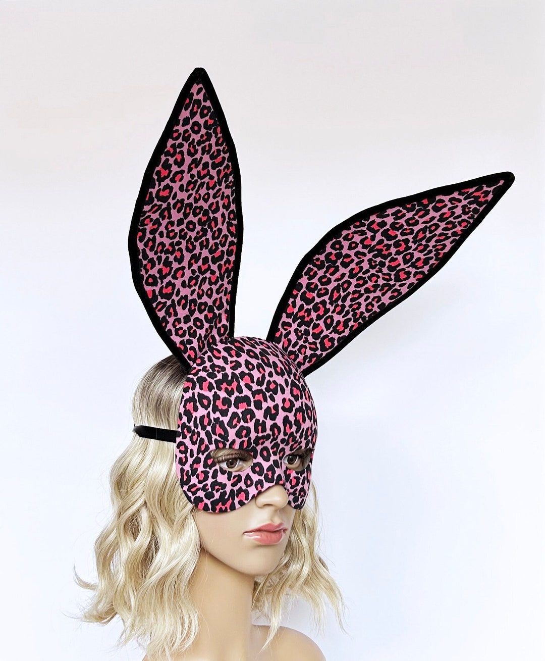 Pink Leopard Fetish Wear Rabbit Mask Handmade Item Festival Outfit - Etsy