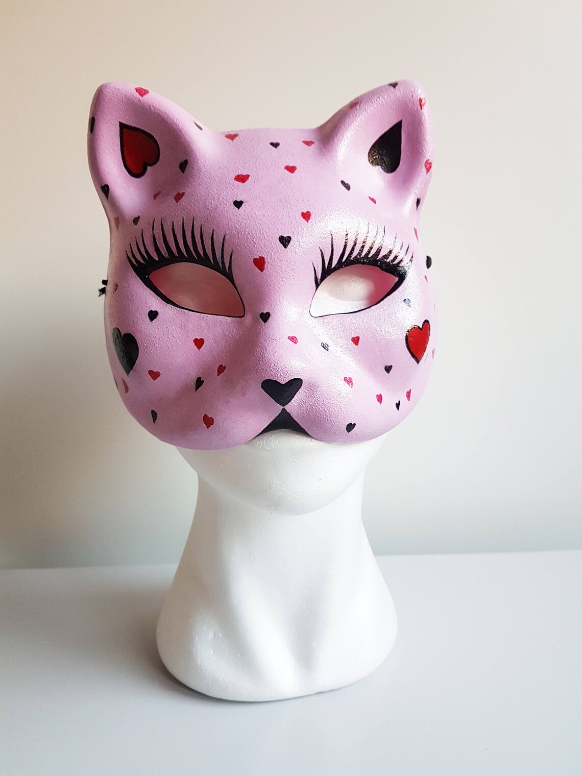 Pink Panther Mask / Catwoman / Pink Cat Mask / Cat Mask With - Etsy