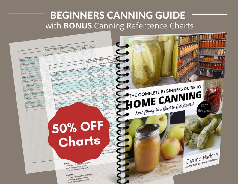 Beginners Canning Guide With BONUS Discounted Quick Reference Charts and FREE Herb Labels, Ebook ...