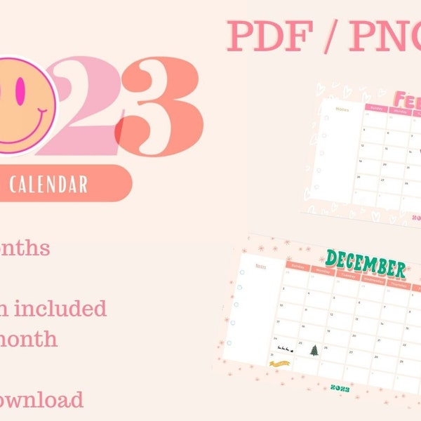 Retro Calendar - Etsy