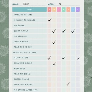 Digital Weekly Checklist - Etsy