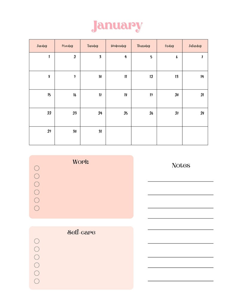 Digital Calendar 2023 Girly - Etsy