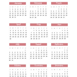 Digital Calendar 2023 Girly - Etsy