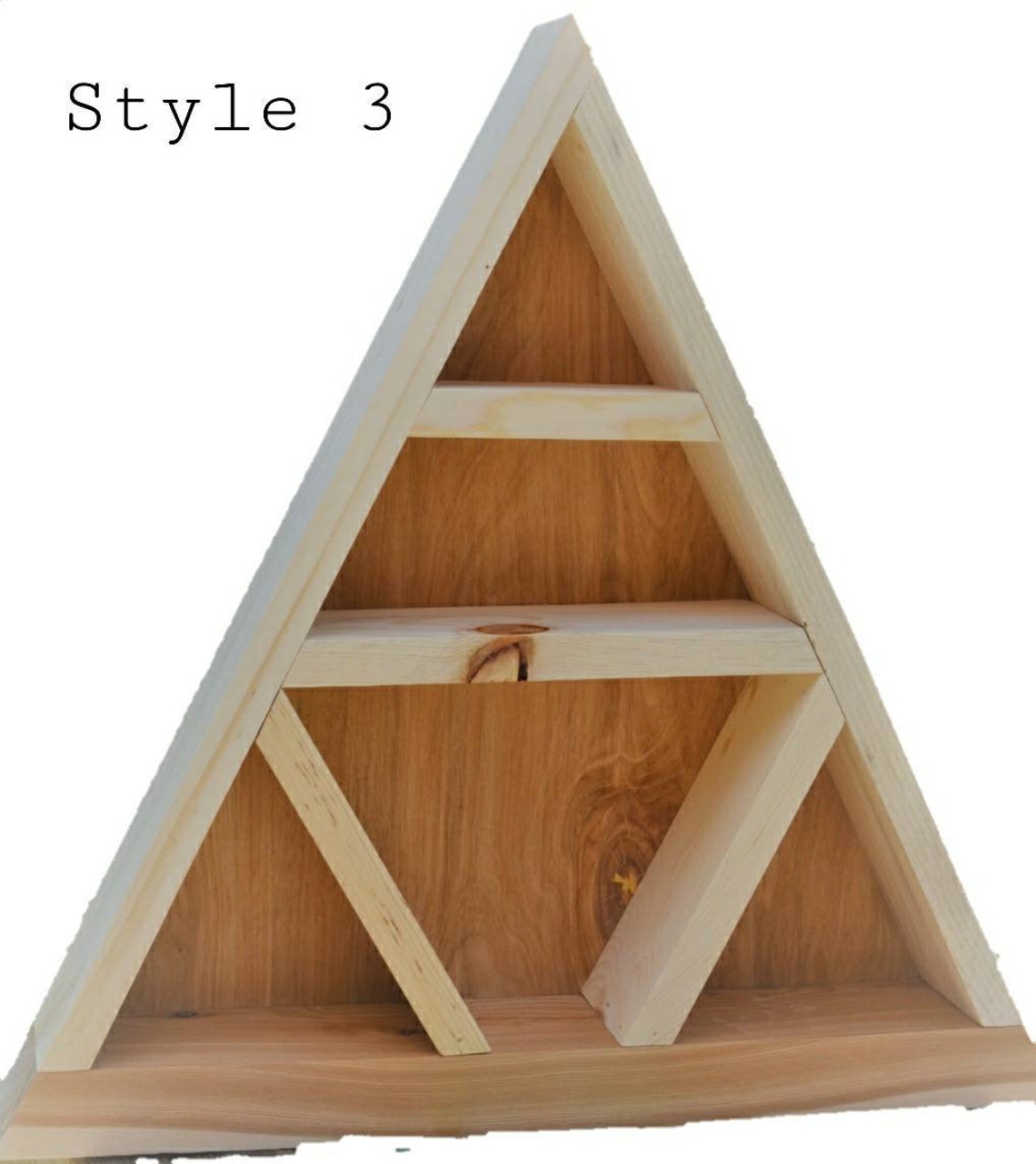 Triangle Shelf Choose Your Size Style and Stain - Etsy