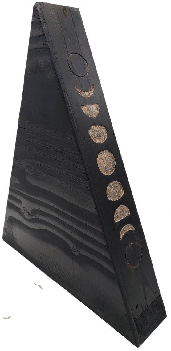 Moon Phases Triangle Shelf Choose Stain and Accent Color - Etsy