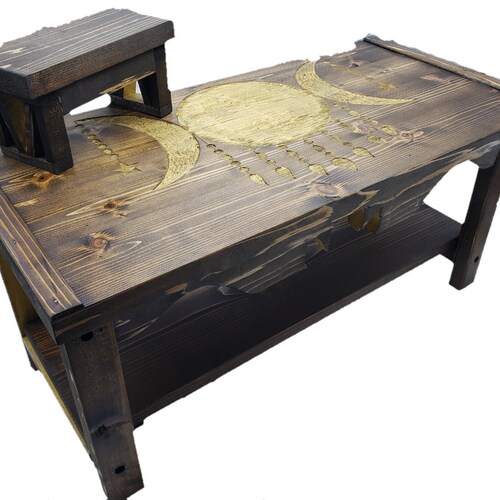 Infinity Pedestal Altar Table With Shelf - Etsy