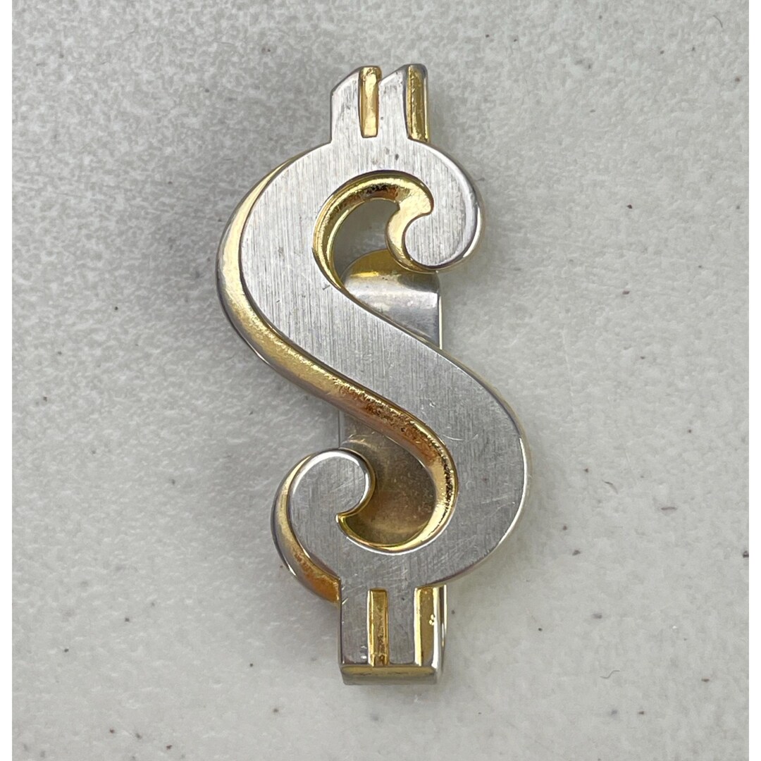 Vintage Cash Money Clip 1960s Dollar Sign Gold/silver Tone Metal - Etsy
