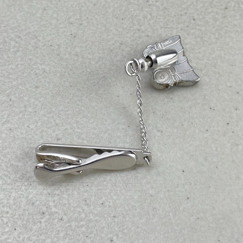 Vintage Covered Wagon Tie Clip & Tack Pin 1960s Hickok Silver Tone ...