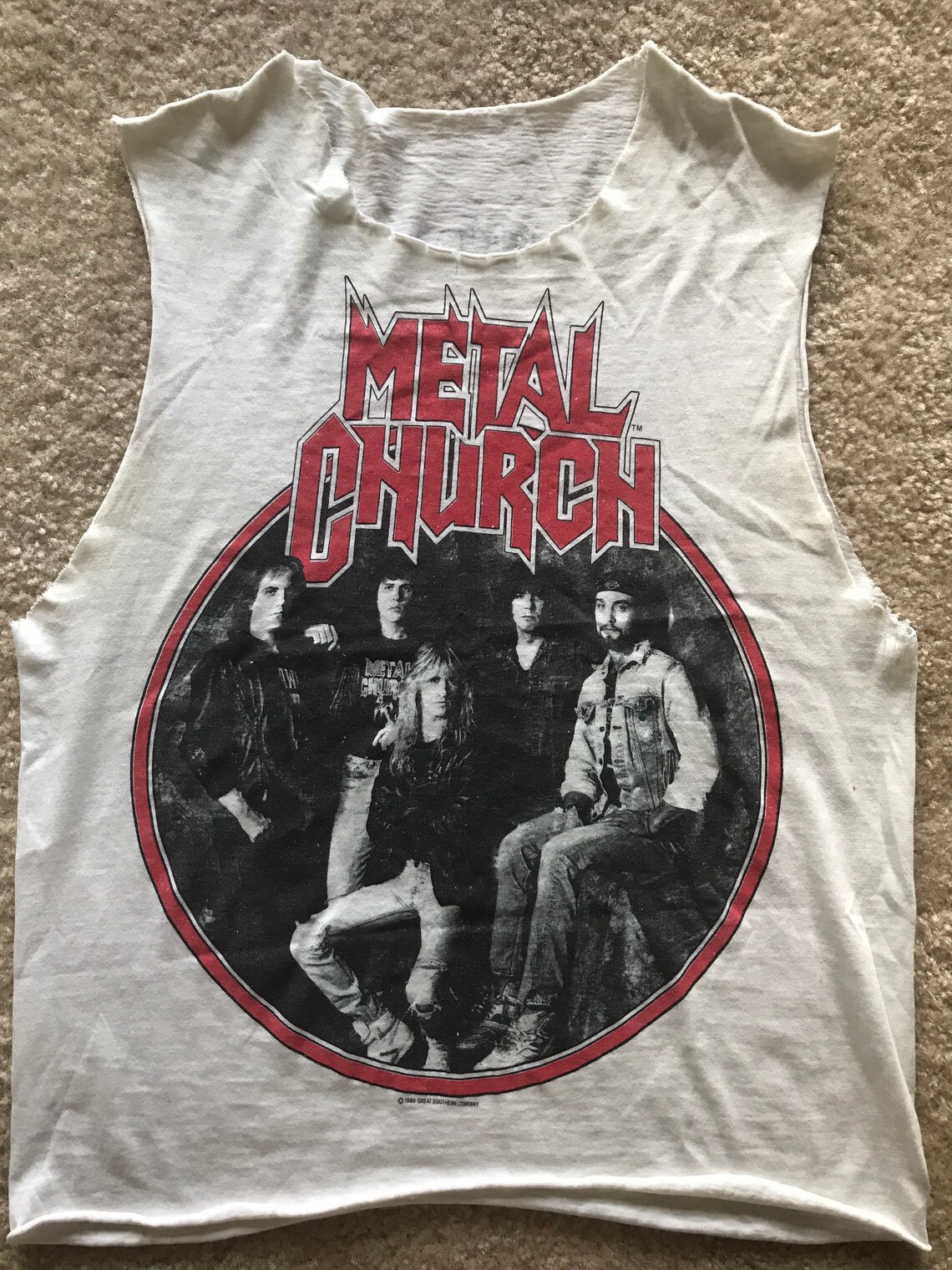 1989 METAL CHURCH Vintage Concert Tour Shirt 90’s Thrash Metal 50/50 ...