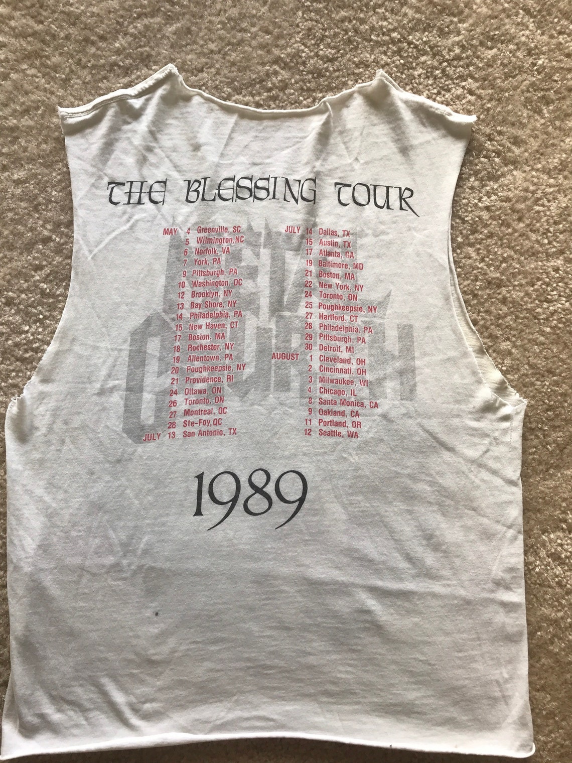 1989 METAL CHURCH Vintage Concert Tour Shirt 90’s Thrash Metal 50/50 ...