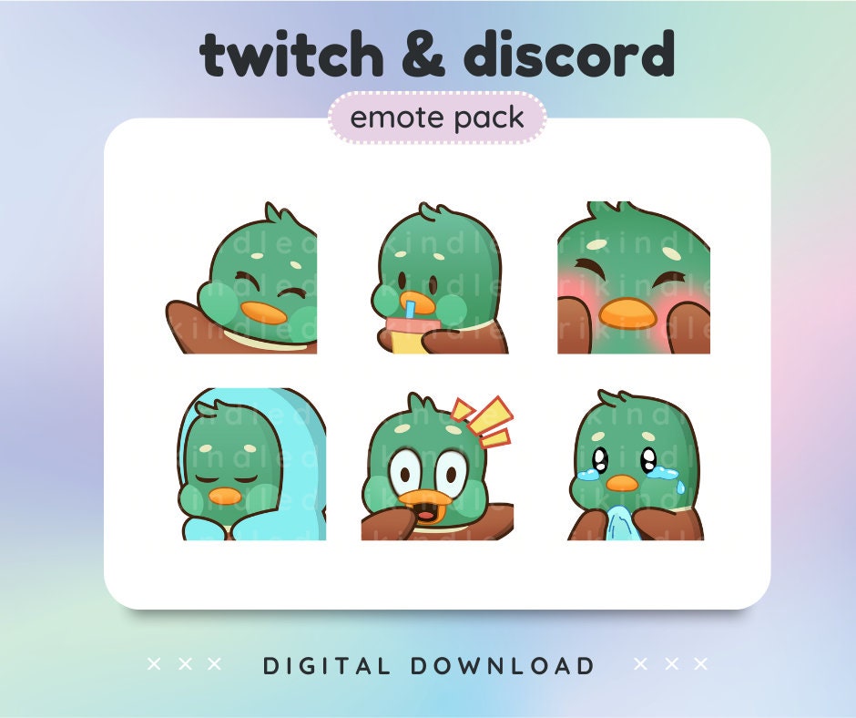 Duck Emotes (6) Mallard Twitch Discord Emote Pack Premade Emotes - Etsy