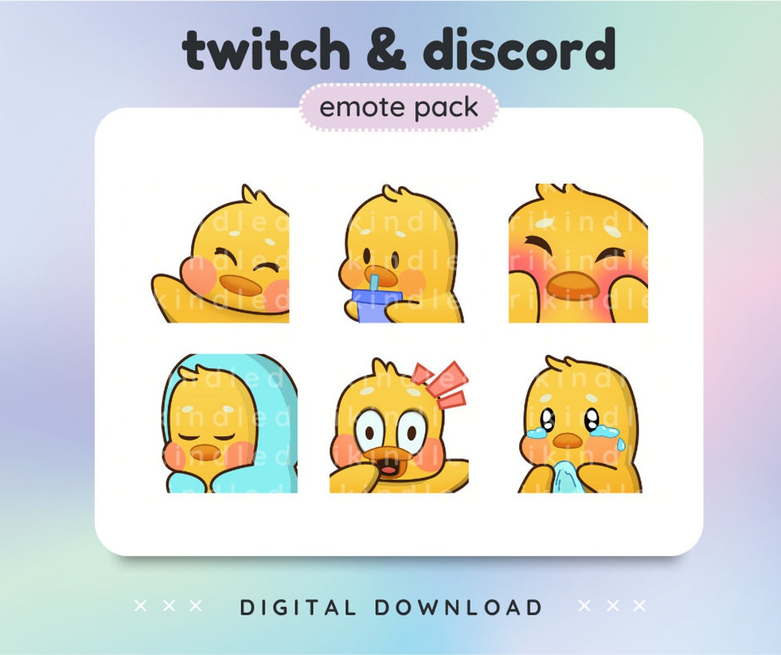 Duck Emotes 6 Cute Twitch Discord Emote Pack Premade Emotes - Etsy