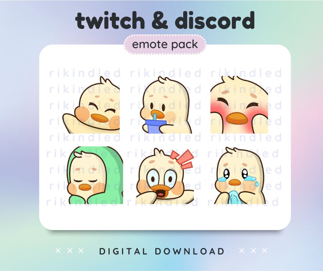 Duck Emotes (6) Cute Twitch Discord Emote Pack Premade Emotes - Etsy