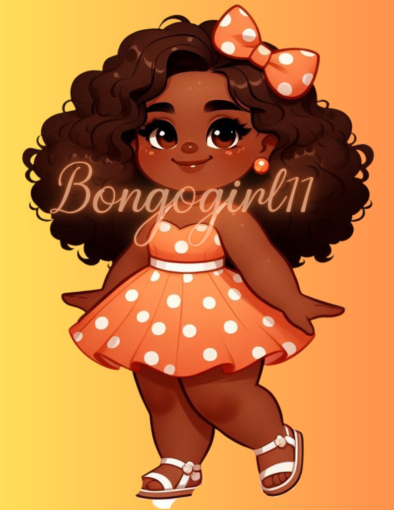 Orange Sundress Collection | Chibi Doll PNG| Chibi Doll Art| Chibi Doll ...