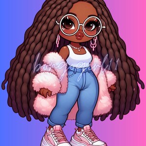 Chibi Pink and White Fur Cats | Chibi Doll PNG| Chibi Doll Art| Chibi ...