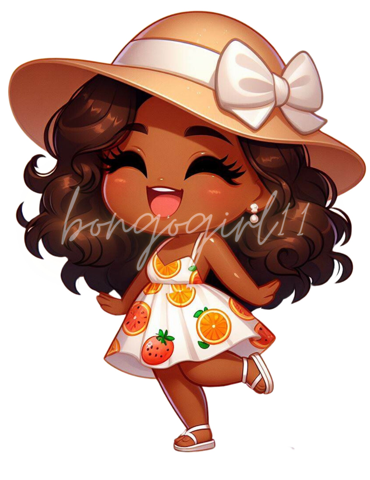 Orange Sunhat Collection Chibi Doll PNG Chibi Doll Art Chibi Doll ...