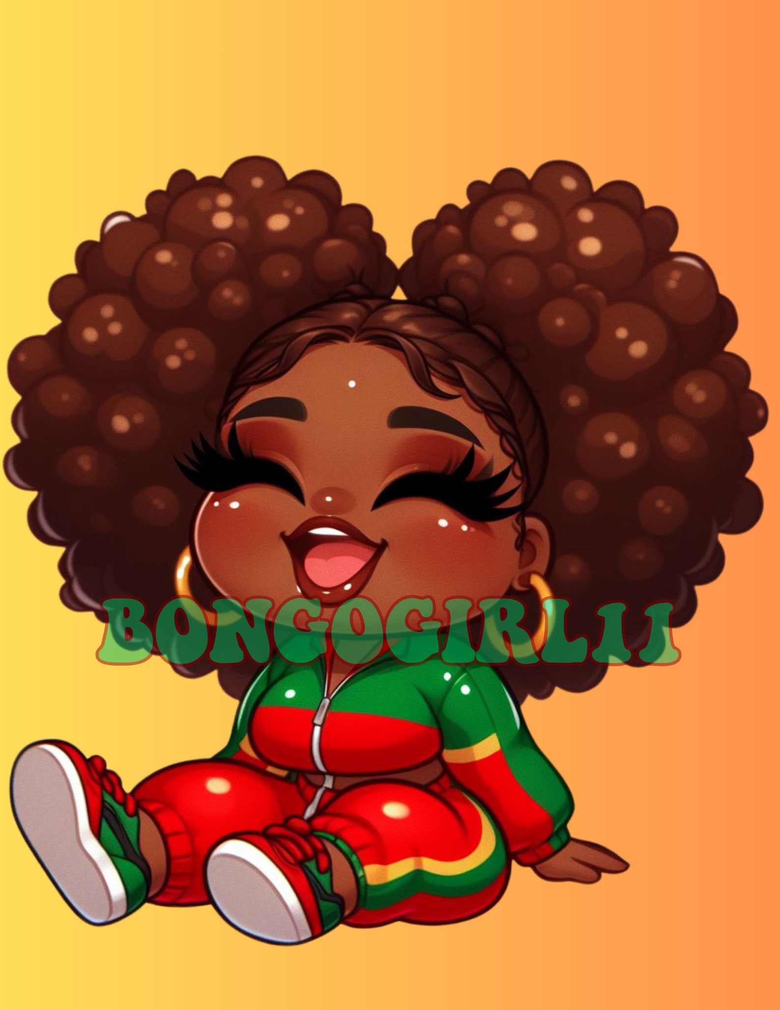 Chibi Rasta Colors Jumpsuit Collection | Chibi Doll PNG| Chibi Doll Art ...