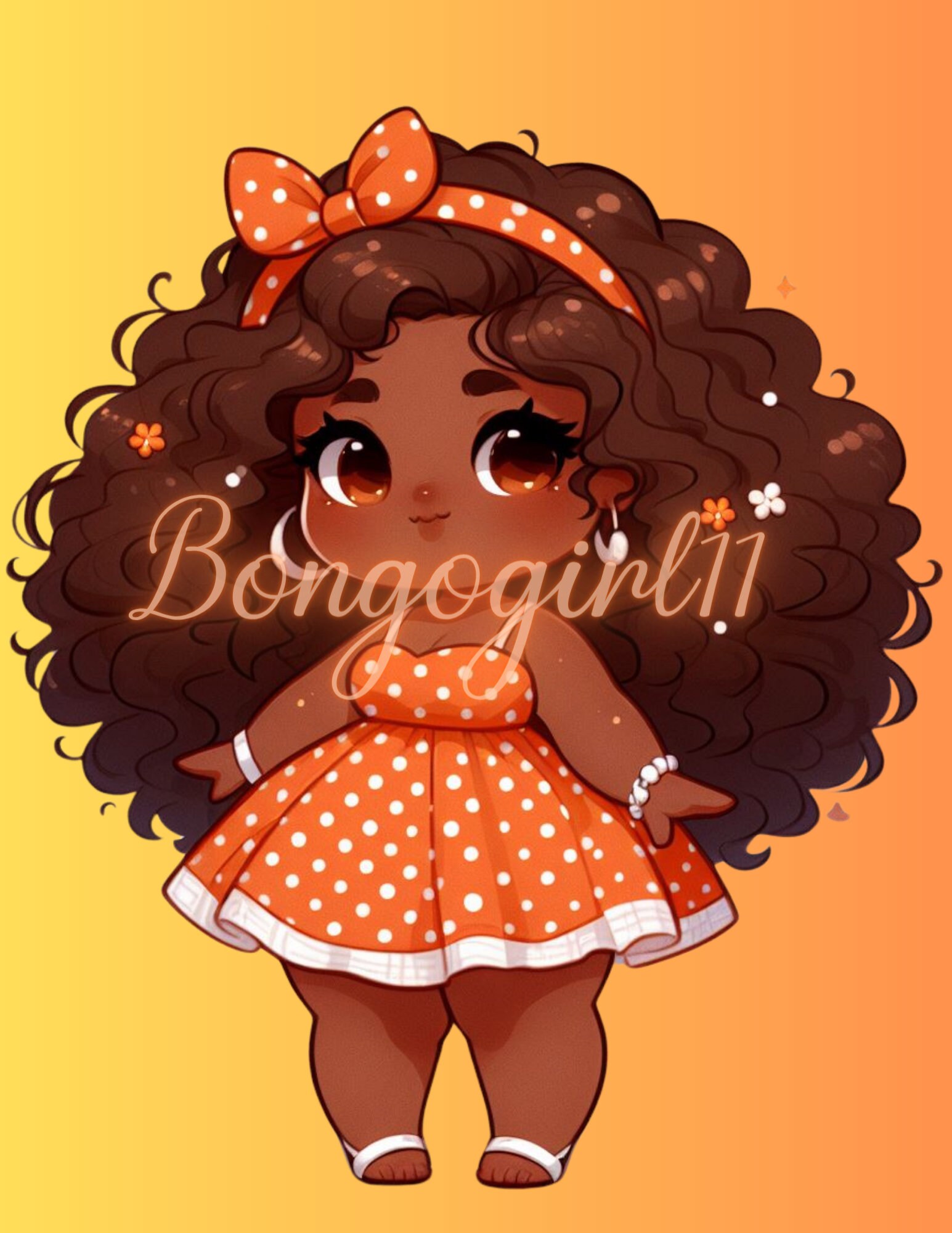 Orange Sundress Collection | Chibi Doll PNG| Chibi Doll Art| Chibi Doll ...