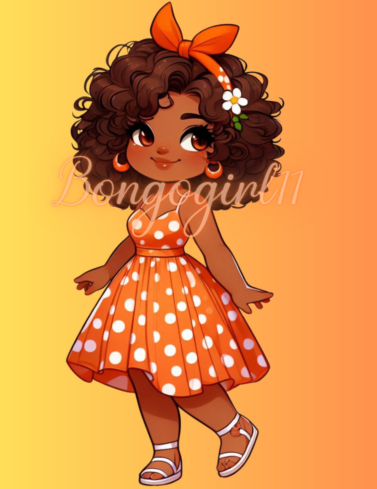 Orange Sundress Collection | Chibi Doll PNG| Chibi Doll Art| Chibi Doll ...