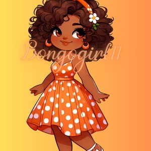 Orange Sundress Collection | Chibi Doll PNG| Chibi Doll Art| Chibi Doll ...