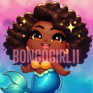 Chibi Mermaid Collection | Chibi Doll PNG| Chibi Doll Art| Chibi Doll ...