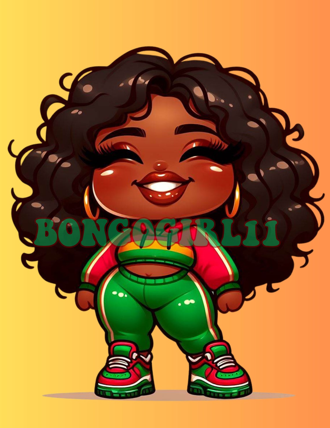 Chibi Rasta Colors Jumpsuit Collection | Chibi Doll PNG| Chibi Doll Art ...