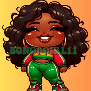 Chibi Rasta Colors Jumpsuit Collection | Chibi Doll PNG| Chibi Doll Art ...