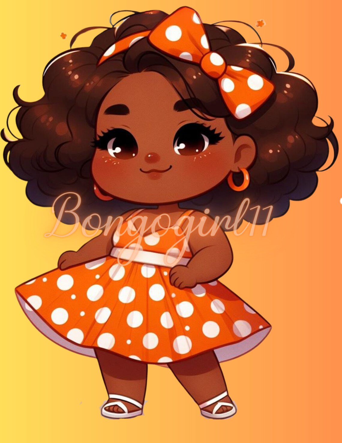 Orange Sundress Collection | Chibi Doll PNG| Chibi Doll Art| Chibi Doll ...
