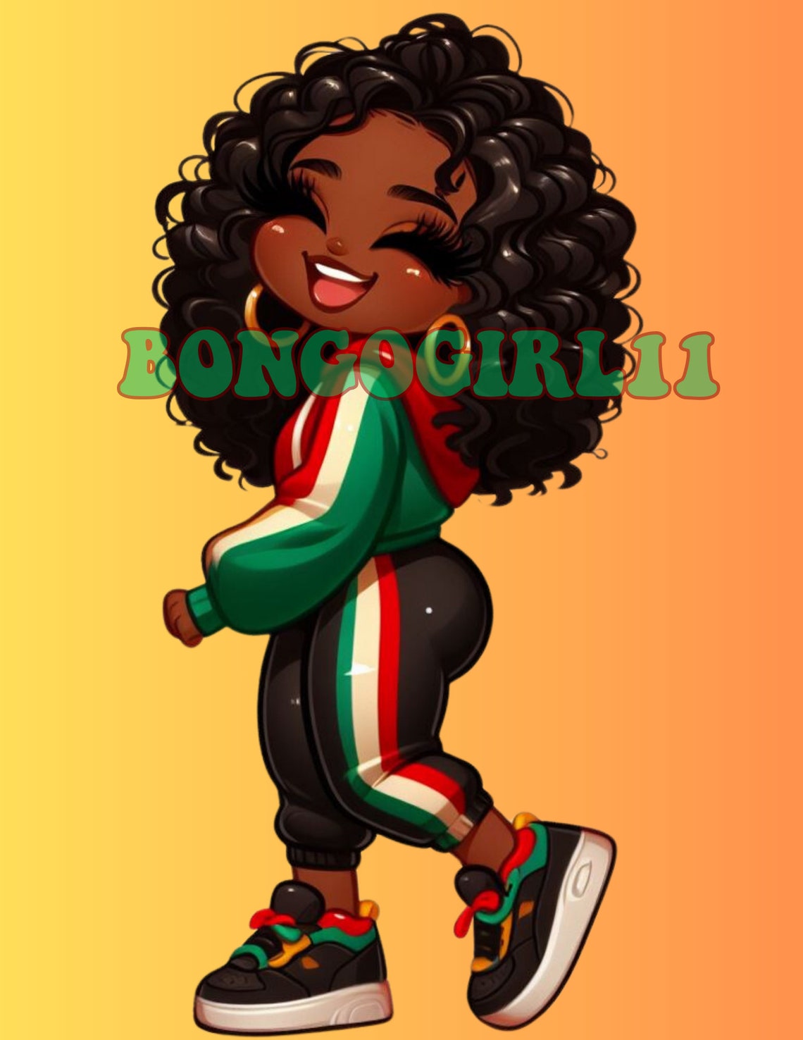Chibi Rasta Colors Jumpsuit Collection | Chibi Doll PNG| Chibi Doll Art ...