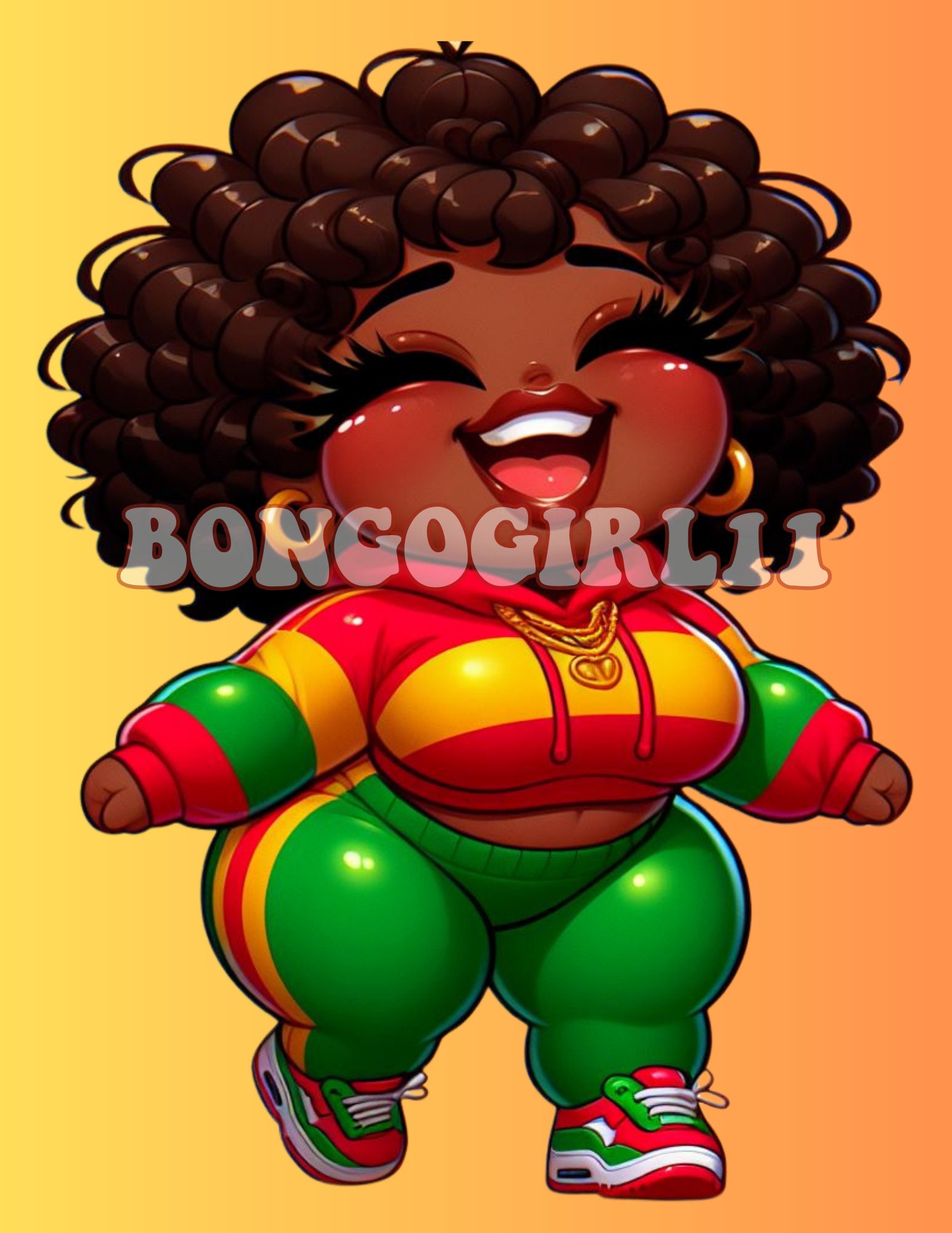 Chibi Rasta Colors Jumpsuit Collection | Chibi Doll PNG| Chibi Doll Art ...