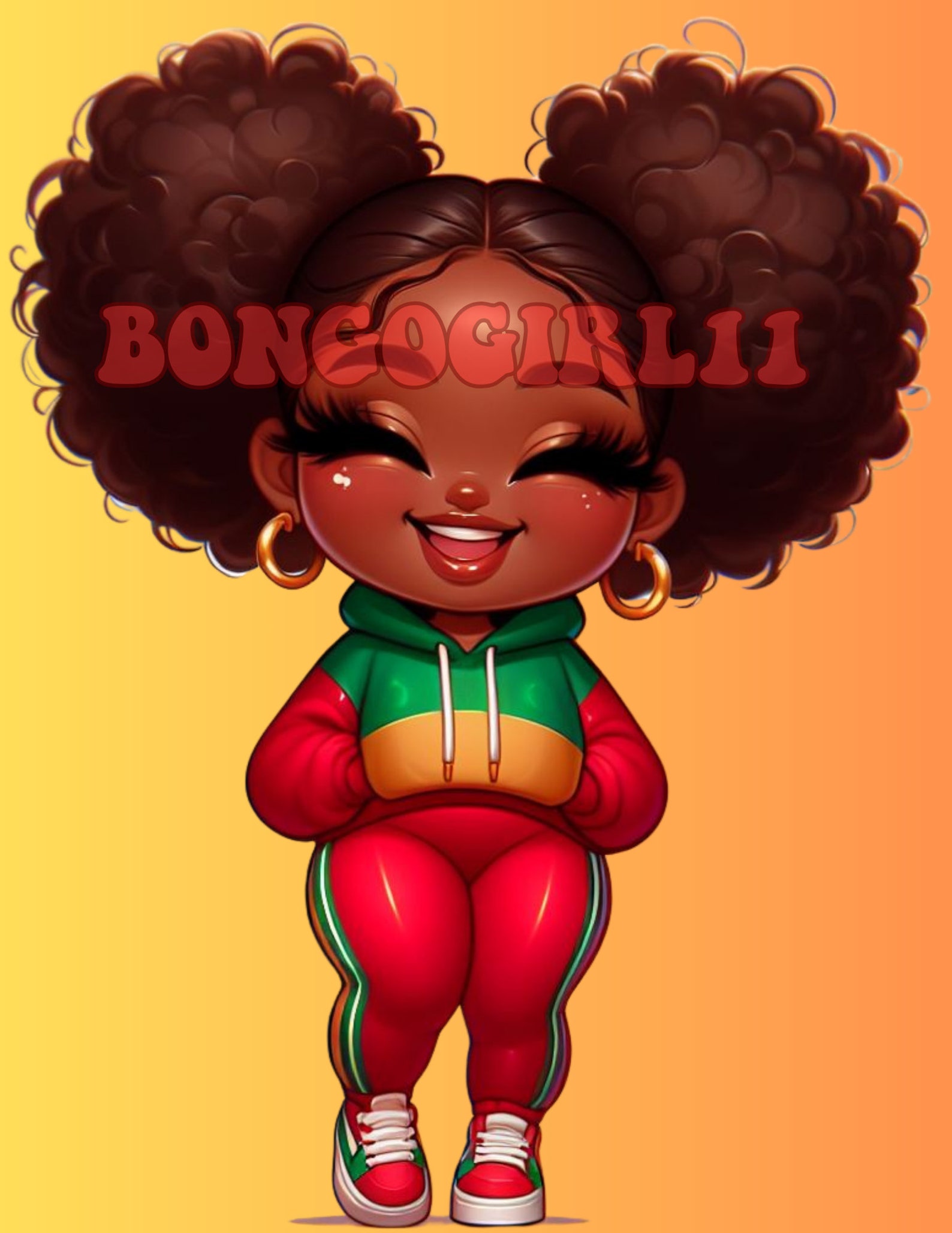 Chibi Rasta Colors Jumpsuit Collection | Chibi Doll PNG| Chibi Doll Art ...