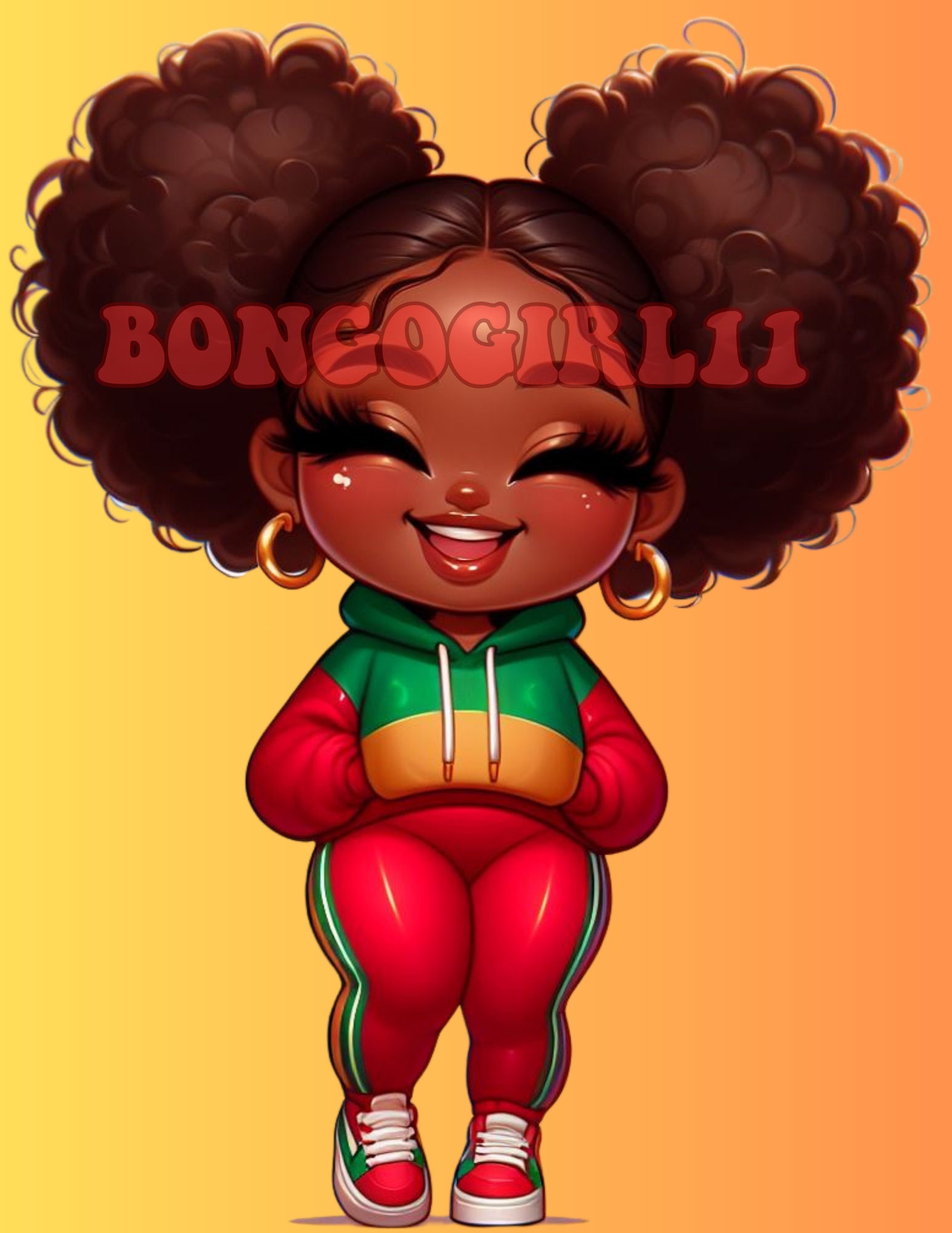 Chibi Rasta Colors Jumpsuit Collection | Chibi Doll PNG| Chibi Doll Art ...