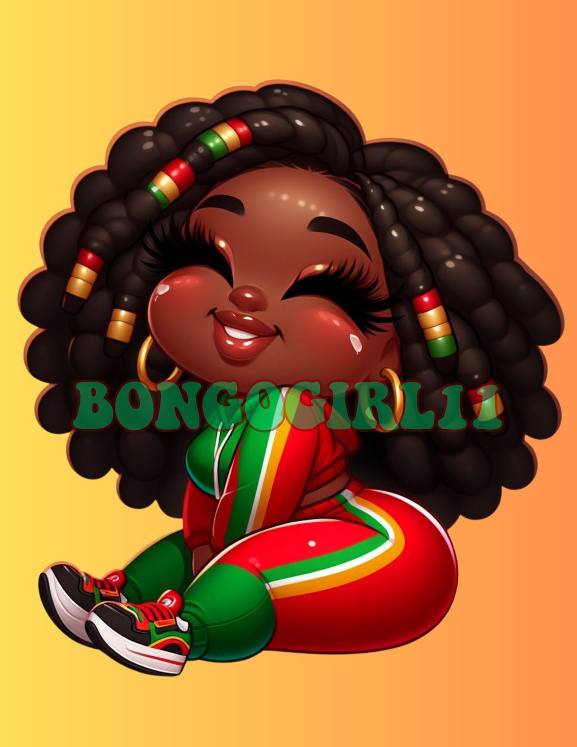 Chibi Rasta Colors Jumpsuit Collection | Chibi Doll PNG| Chibi Doll Art ...