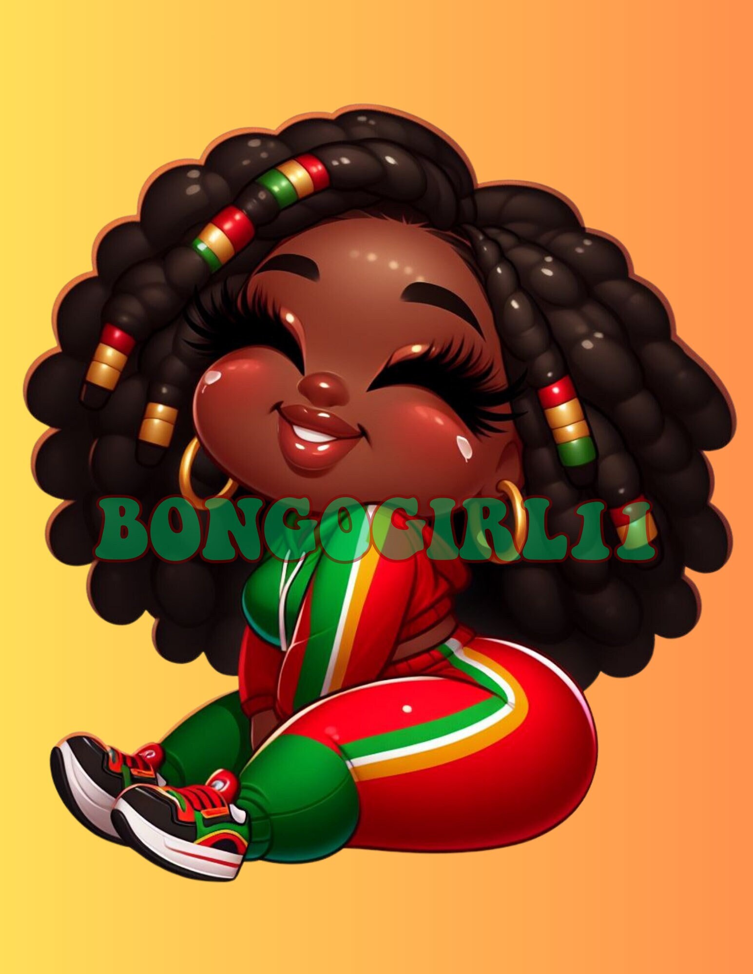 Chibi Rasta Colors Jumpsuit Collection | Chibi Doll PNG| Chibi Doll Art ...