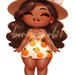 Orange Sunhat Collection | Chibi Doll PNG| Chibi Doll Art| Chibi Doll ...