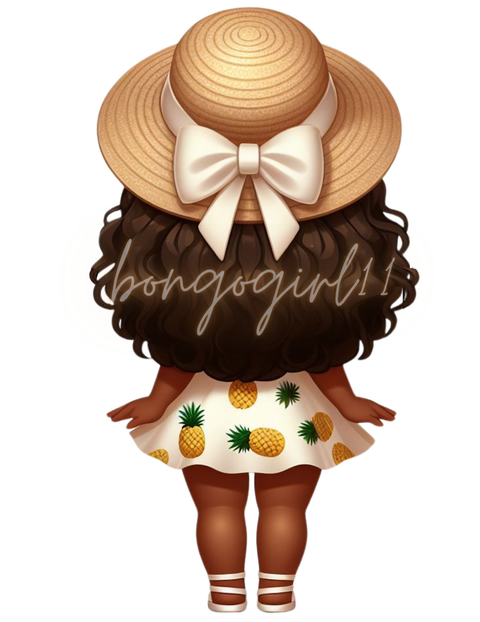 Pineapple Sunhat Collection | Chibi Doll PNG| Chibi Doll Art| Chibi ...