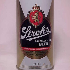 C1970s Stroh's Bohemian Style Beer Canned by the Stroh Brewery Co ...