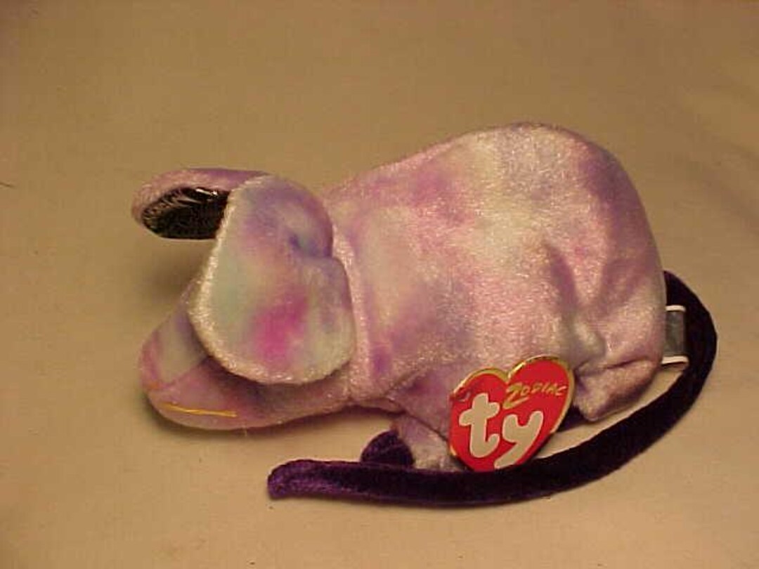 Vintage Born in 2000 Rat Original Beanie Baby TY Zodiac Rat Plush ...