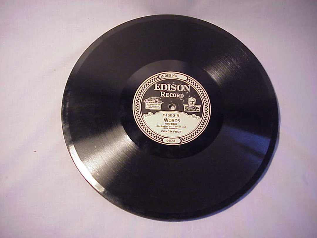 Antique Edison Diamond Disc Record No. 51393, Antique Phonograph Music ...