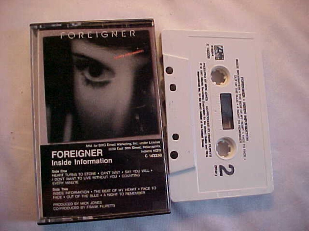 1987 Foreigner Inside Information Tape Cassette, Vintage Retro 1980s ...