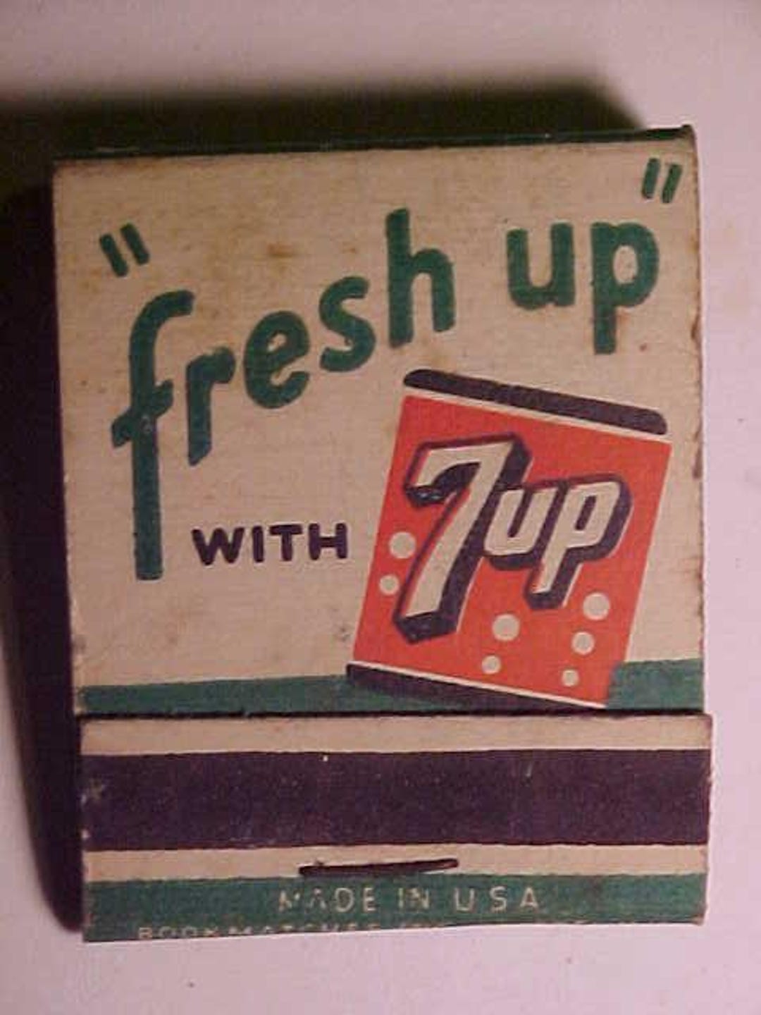 C1940-50s Fresh up With 7UP Buy It by the Case, Sold Everywhere, Full ...
