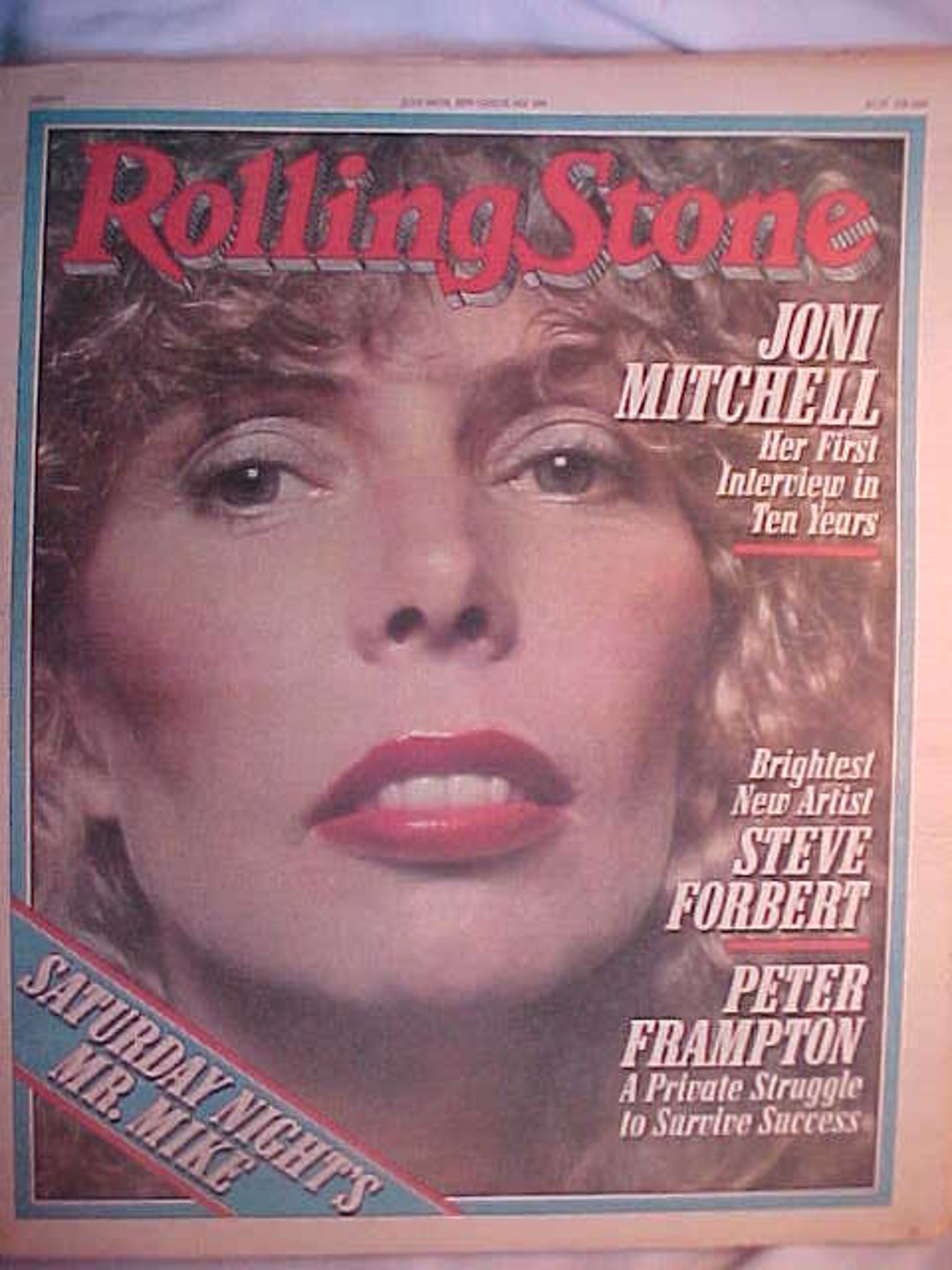 July 26, 1979 Issue No. 296 Rolling Stone Magazine With Joni Mitchell ...