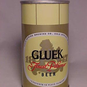 C1970s Gluek Finest Pilsner Beer Cold Spring Brewing Co. Cold Spring ...